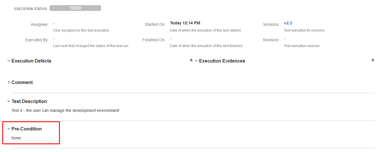 [XRAY-338] Update labels for pre-condition status - Xblend Issue Tracker