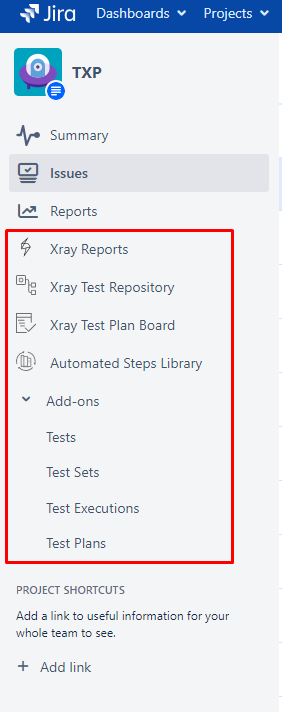 [XRAY-7810] As a Jira Admin, I want to customize Xray's Menus - Xblend Issue Tracker