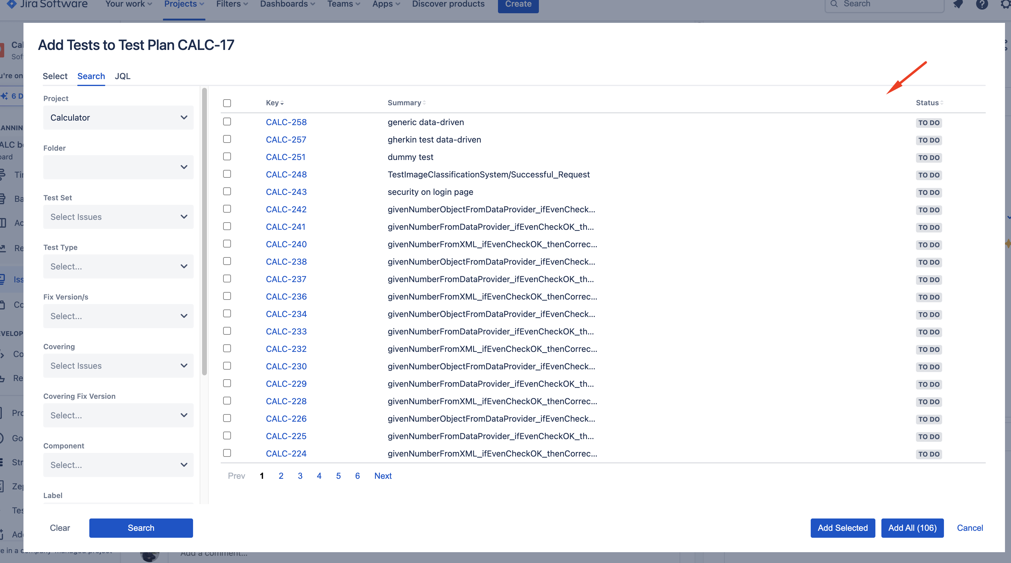 Xraycloud 6341 Ability To Rank Tests In The Add Tests Dialog By A Given Custom Field Xblend