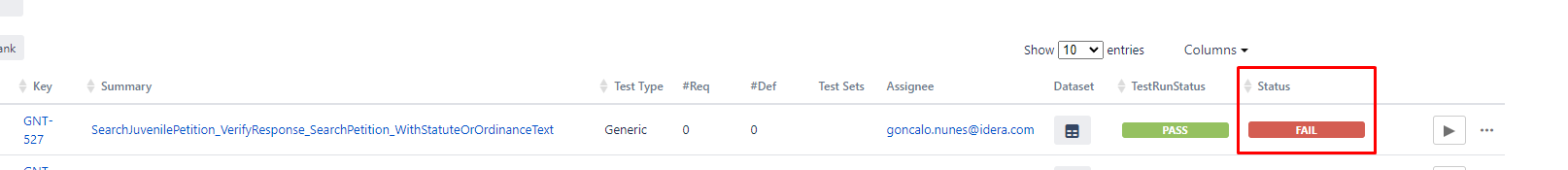 Xray 10211 When Using Testexecutiontests Jql I Can See The Status Of The Tests In A Column 9625