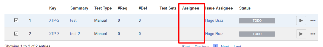 Xray 2580 Problem When Assigning A Test Run To Issue Assignee Xblend Issue Tracker