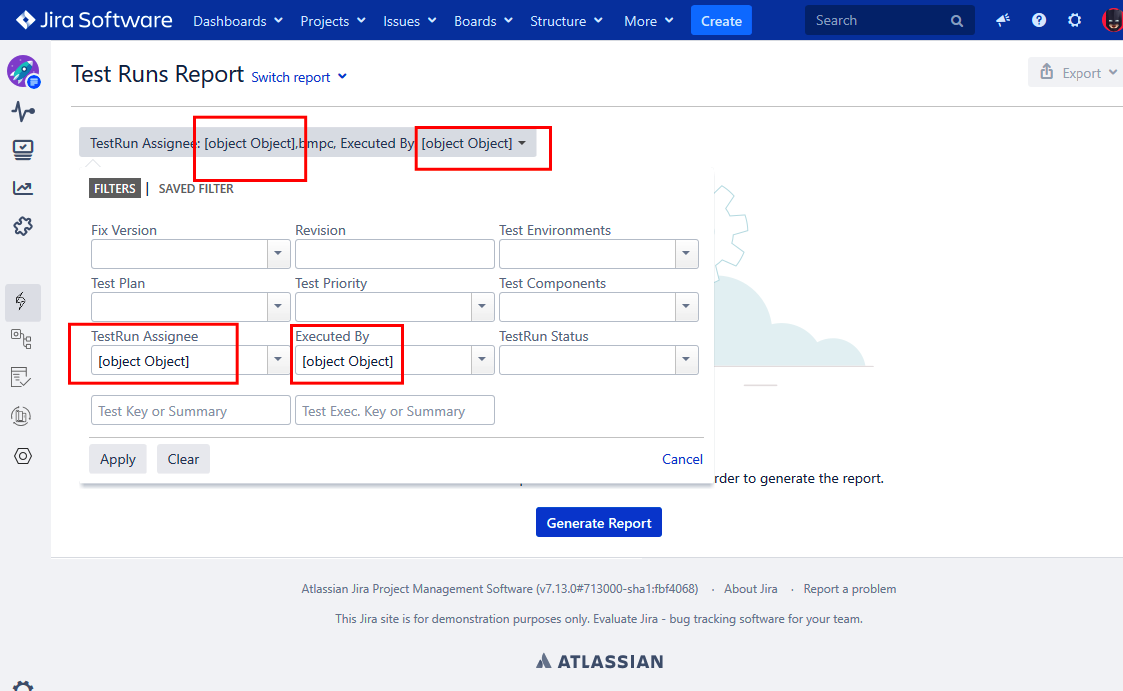 Xray 3943 Object Value Is Appearing In The User Fields Of Test Runs Report When Using Edge
