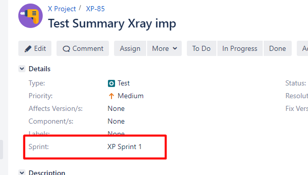 [xray 4025] The Xray Test Case Importer Is Using The Id Instead The Sprint Name To Import Tests