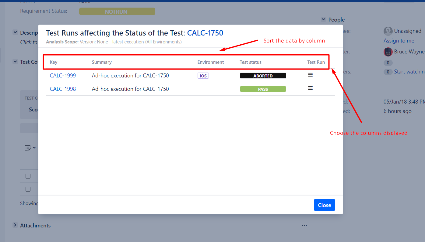 Xray 5993 As A User I Want To Be Able To Choose Which Columns Are Shown In The Test Runs